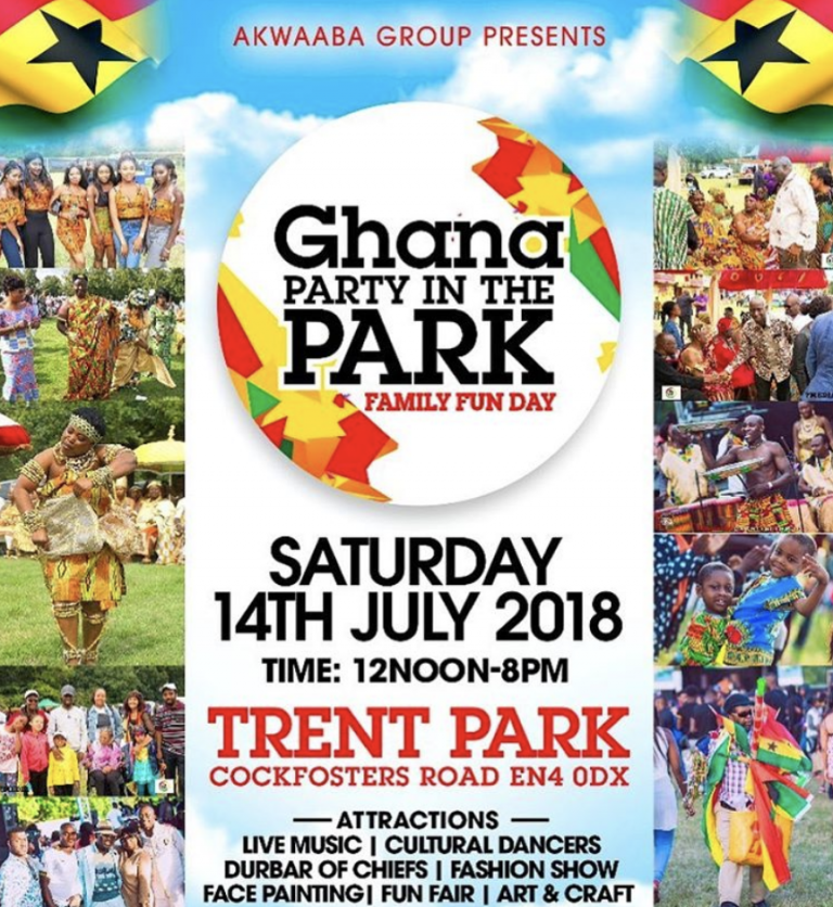 GHANA PARTY IN THE PARK 2018: 14 July 2018 At Trent Park, Enfield ...
